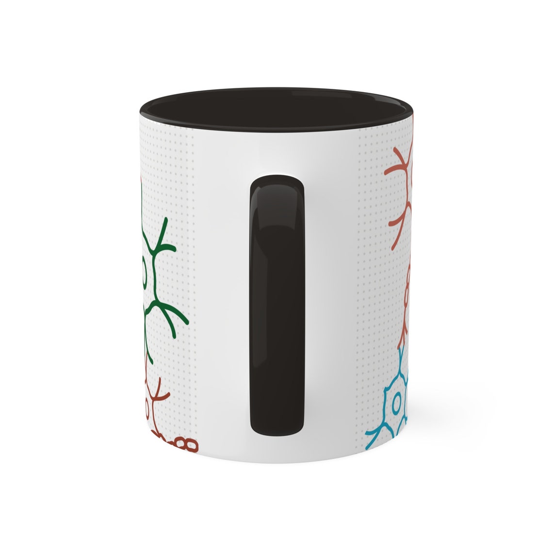 Neural Network Coffee Mug Black Handle and Interior 11oz Neuroscience ...