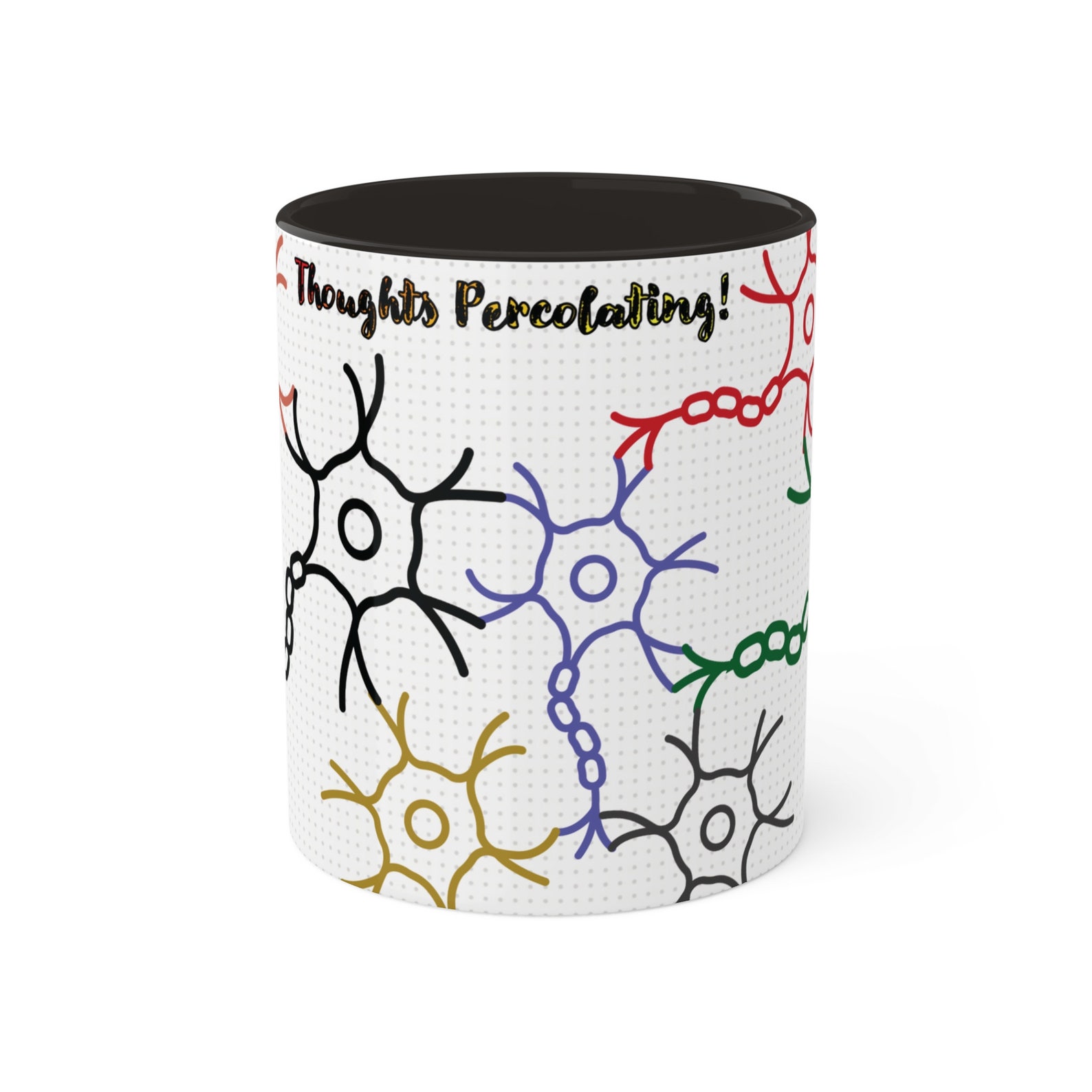 Neural Network Coffee Mug Black Handle and Interior 11oz Neuroscience ...