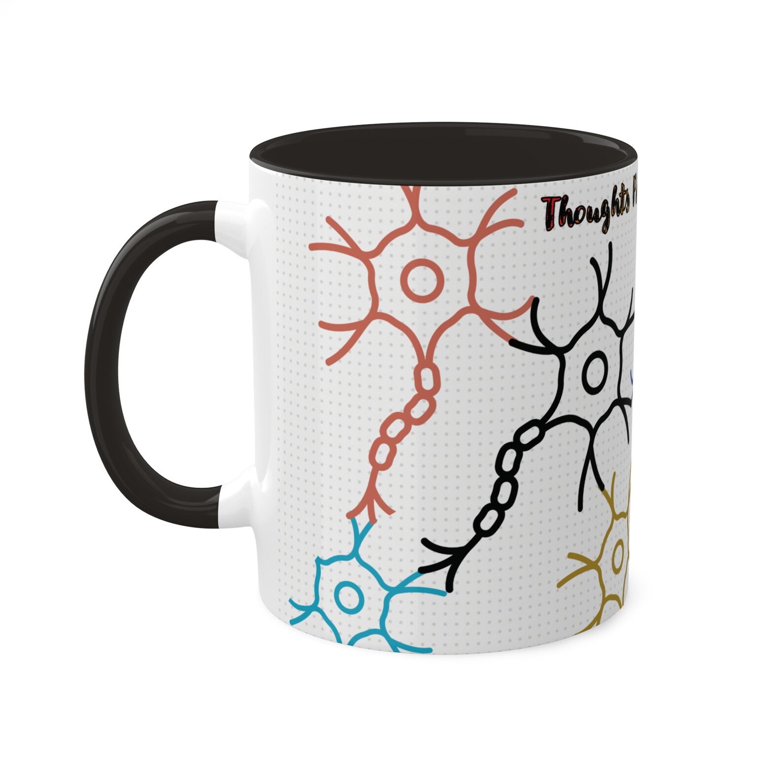 Neural Network Coffee Mug Black Handle and Interior 11oz Neuroscience ...