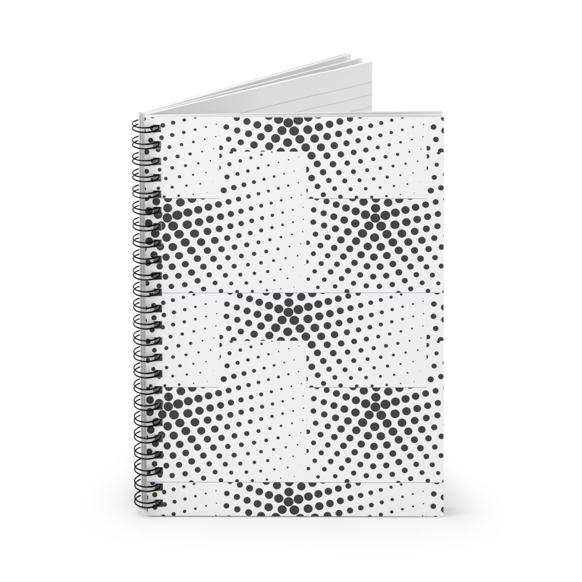 Trendy Monochrome Spiral Notepad - Elegant Lines - Etsy