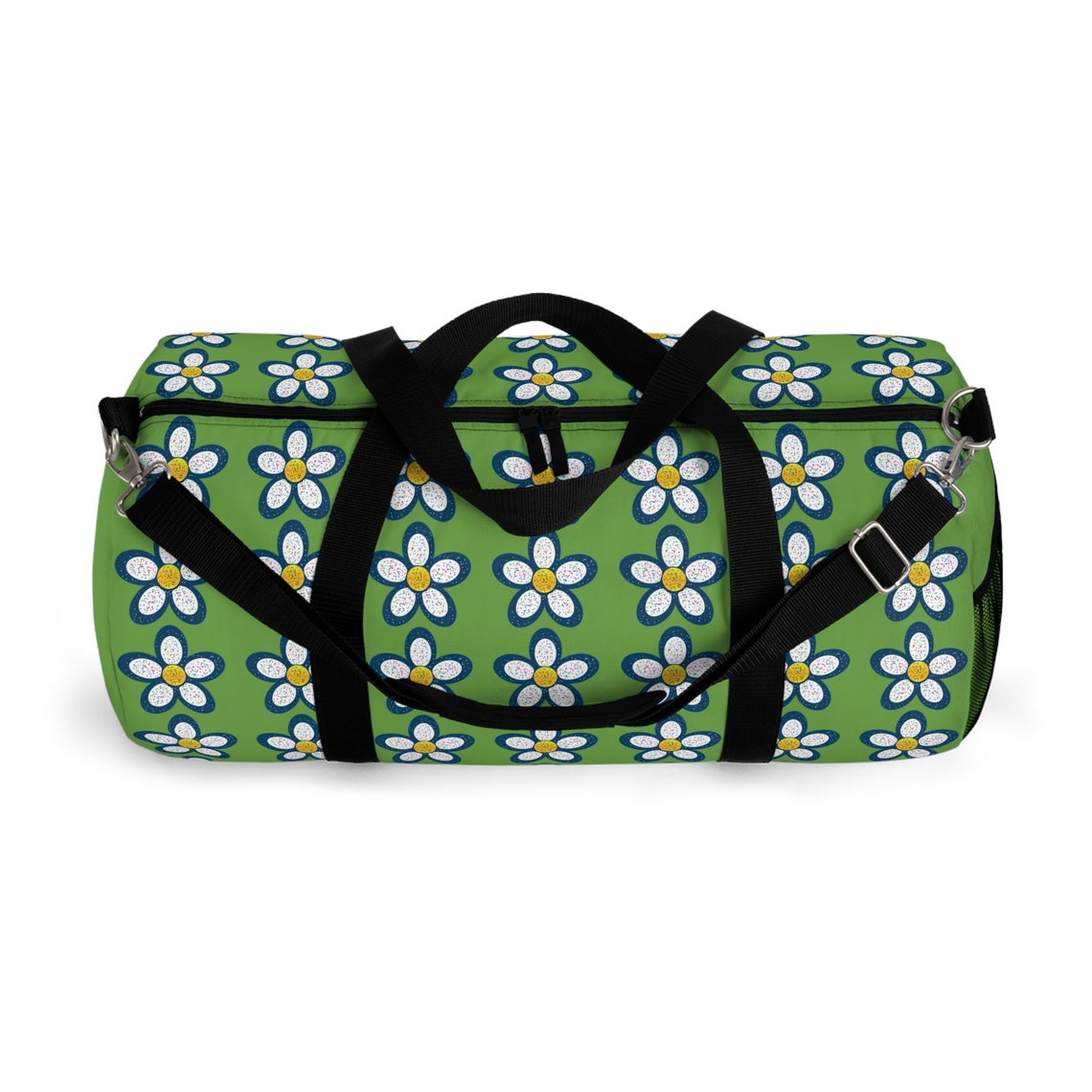 Lush Green Floral Duffel Bag Daisy Print Gym Travel Tote - Etsy