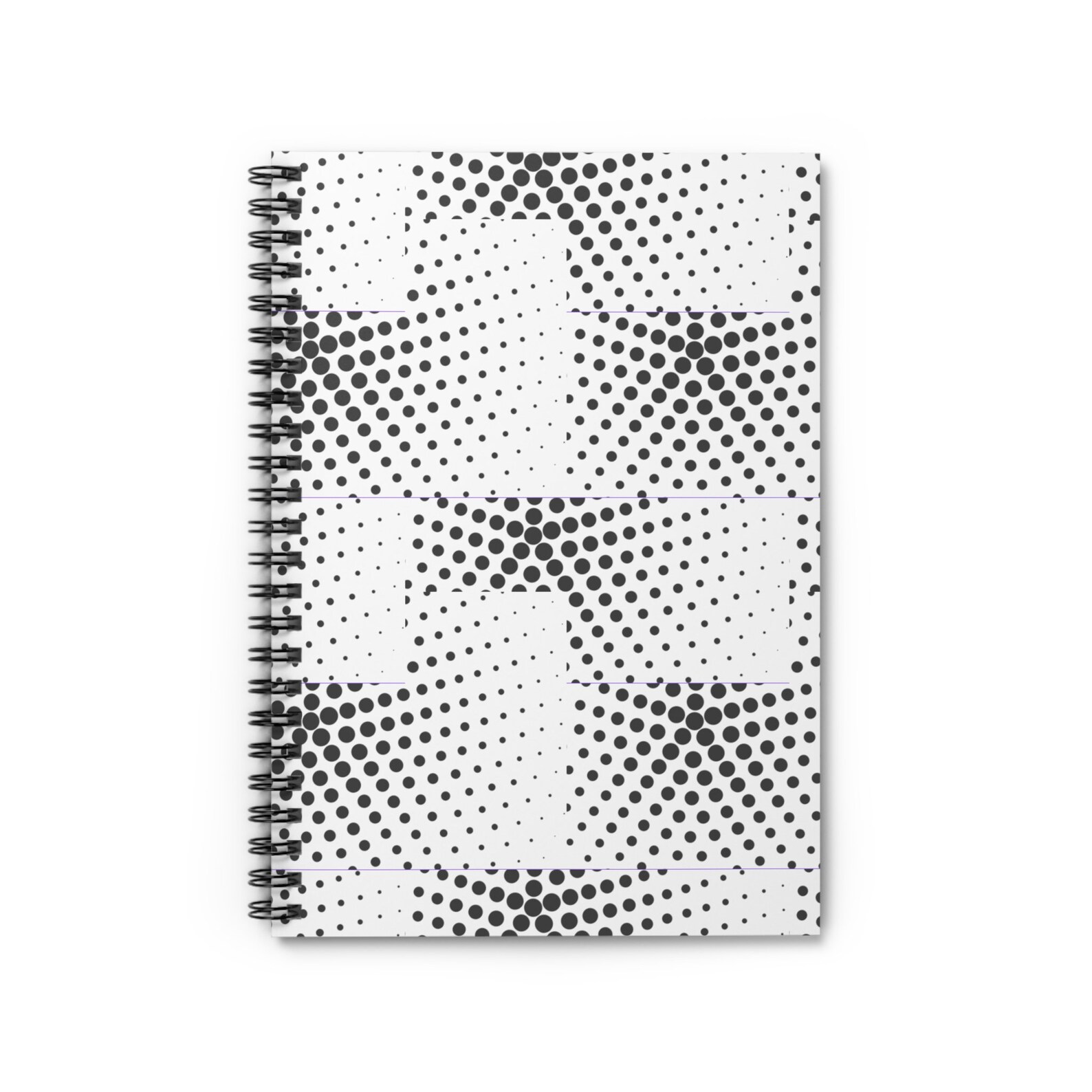 Trendy Monochrome Spiral Notepad - Elegant Lines - Etsy