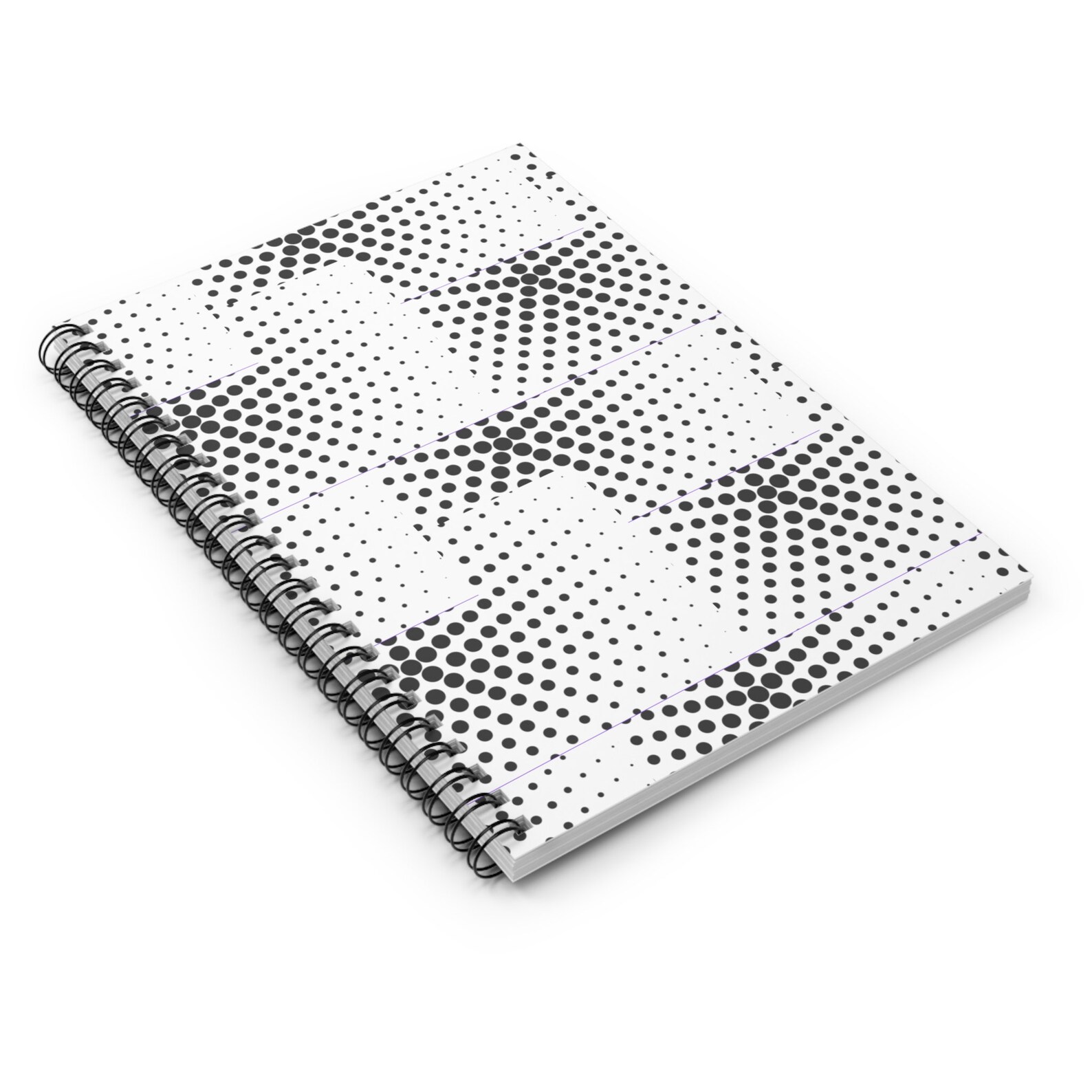 Trendy Monochrome Spiral Notepad - Elegant Lines - Etsy