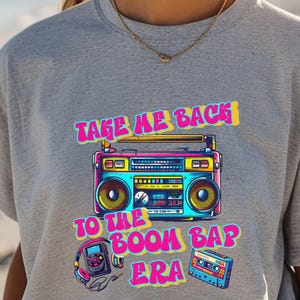 Nostalgic Boom Bap Era Hip Hop T-shirt Retro Boombox Graphic Tee for ...