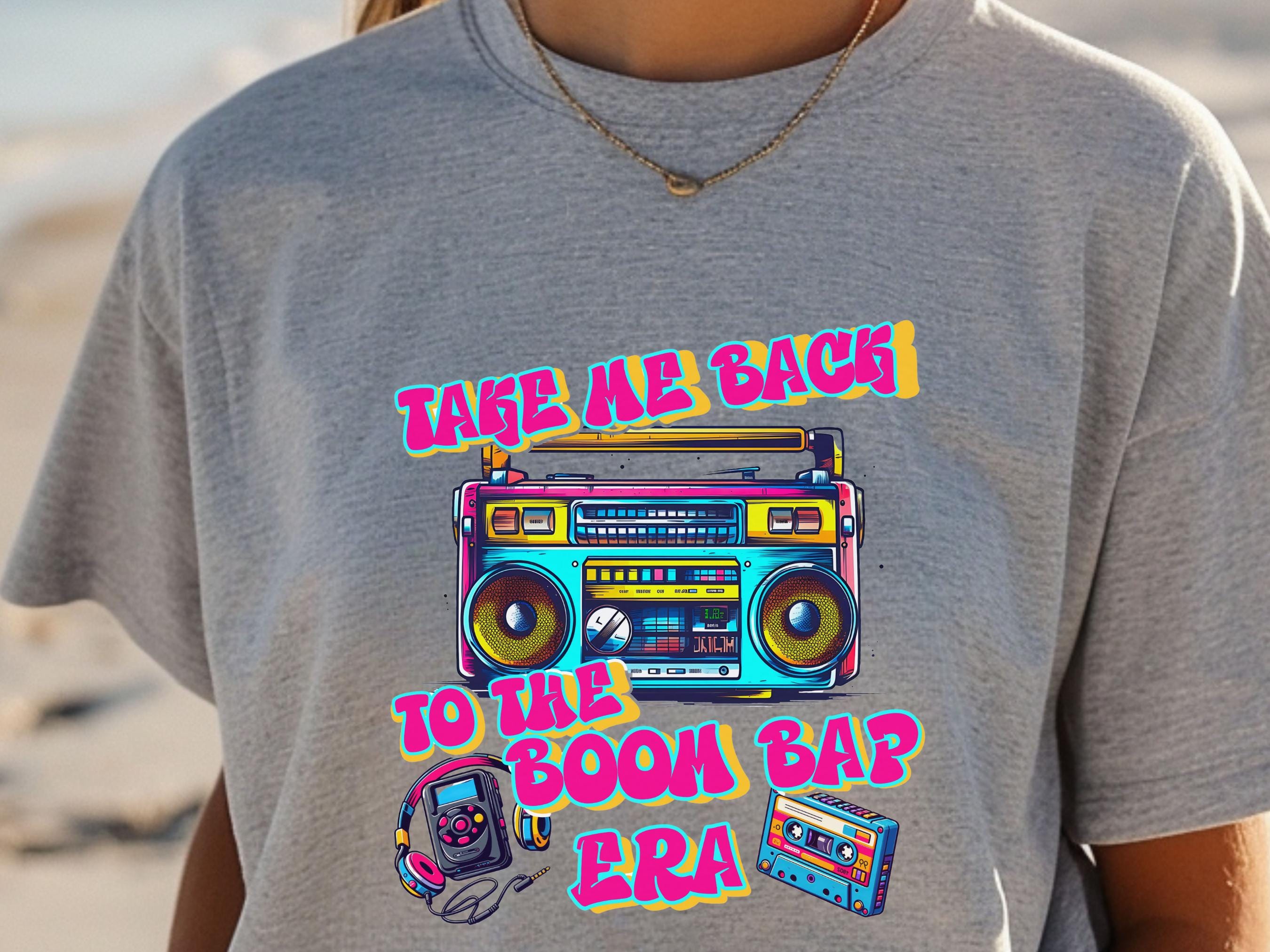 Nostalgic Boom Bap Era Hip Hop T-shirt Retro Boombox Graphic Tee for ...