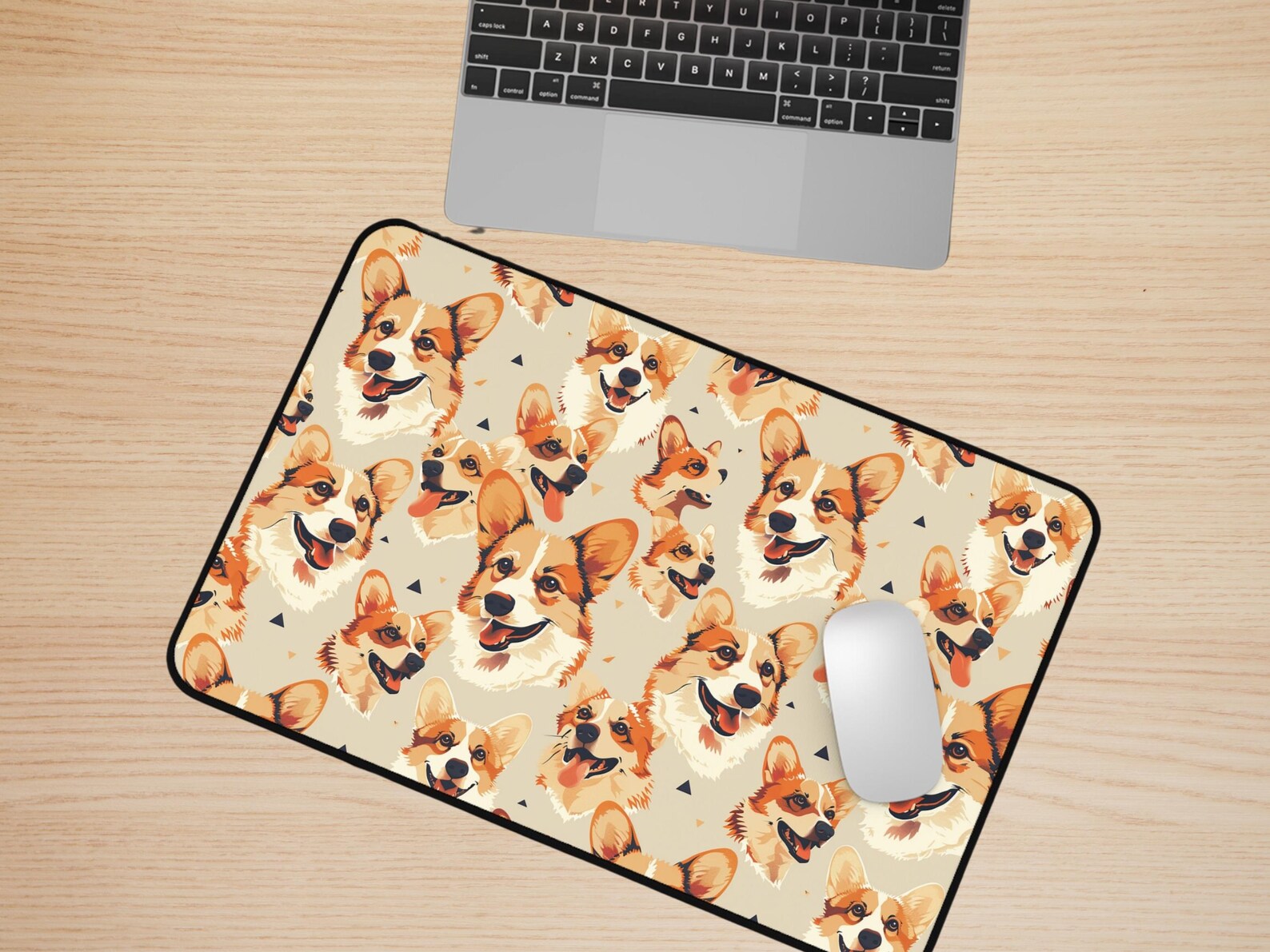 Whimsical Corgi Desk Mat - Large Neoprene Mouse Pad for Office Decor ...