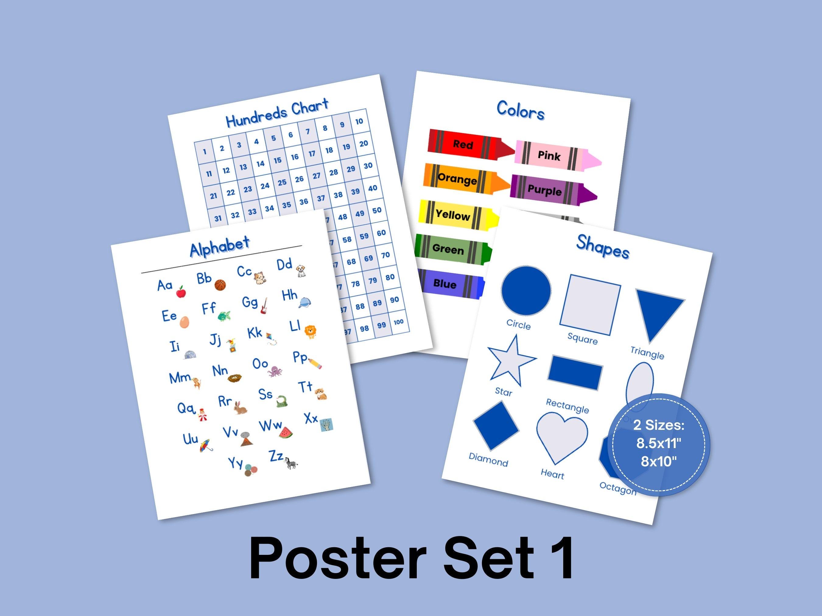 Set of 12 Educational Posters / Homeschool Printable Posters / Anchor ...