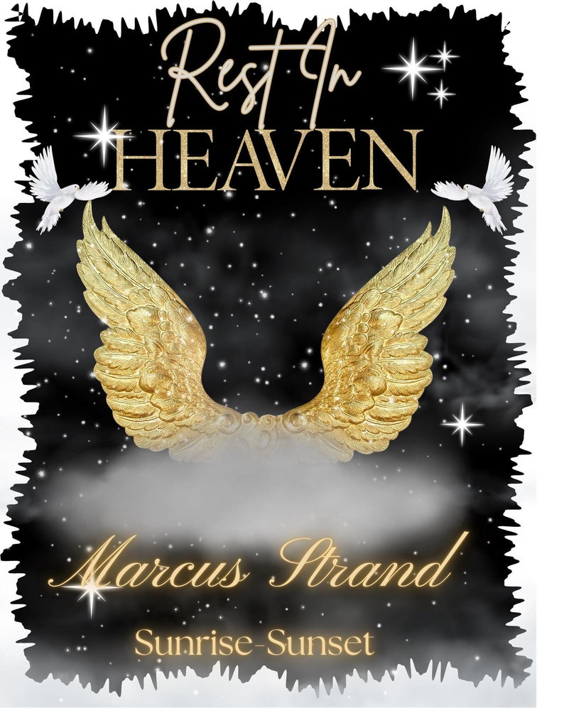 Memorial T-shirt Template Rest in Heaven Black and Gold. in Loving ...