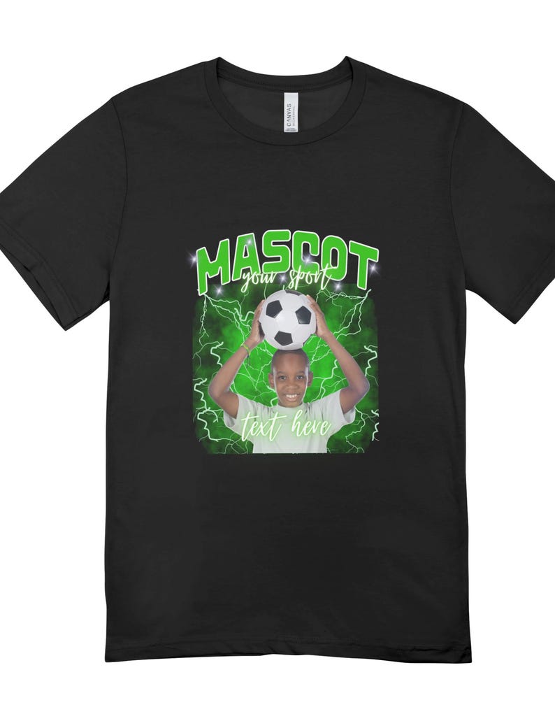 Mascot Bootleg T-shirt Design in Canva. Football, Soccer, Volleyball ...