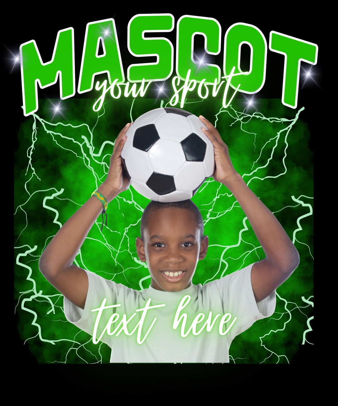 Mascot Bootleg T-shirt Design in Canva. Football, Soccer, Volleyball ...