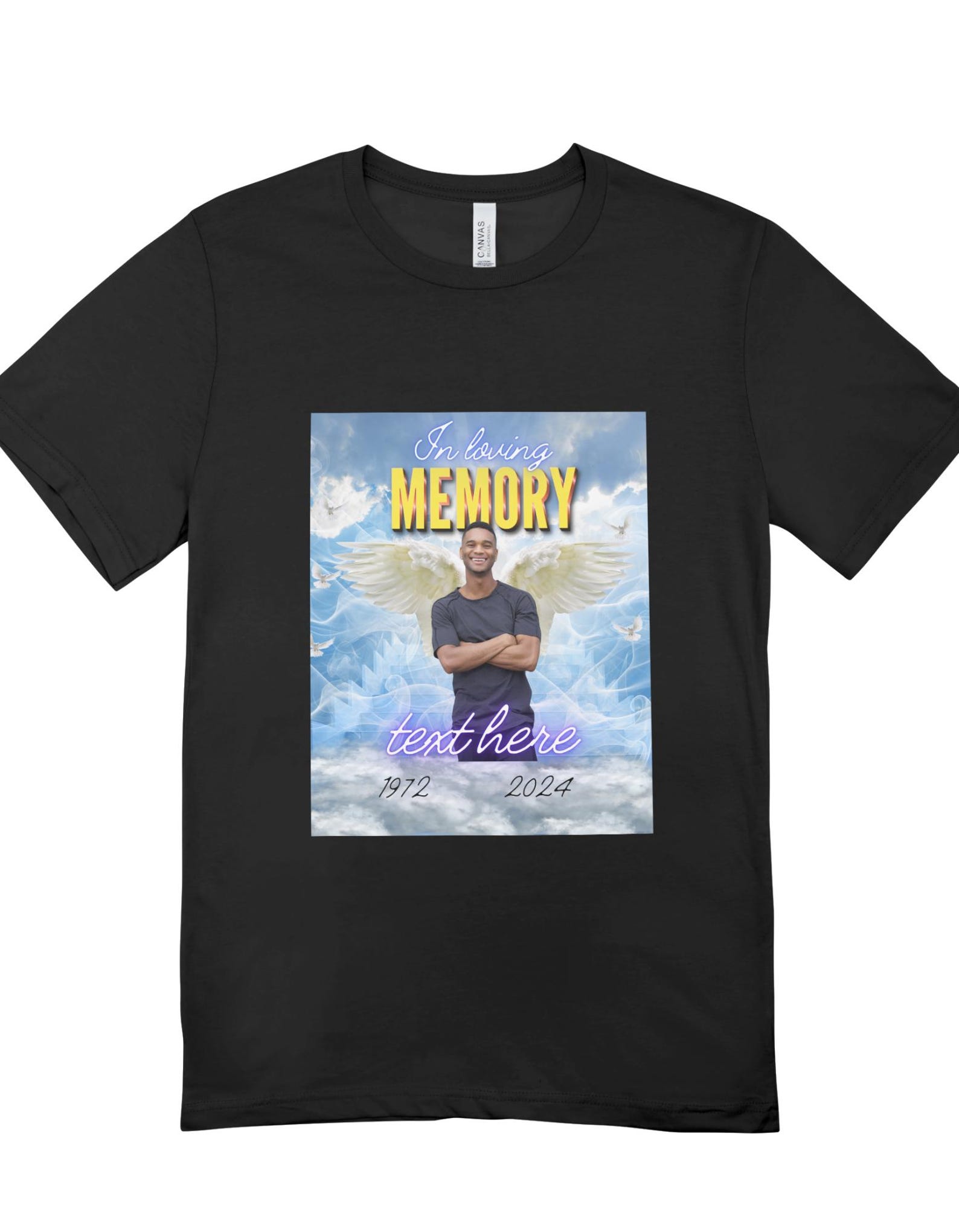 In Loving Memory Memorial T-shirt Design. Edit in Canva, Heavenly ...