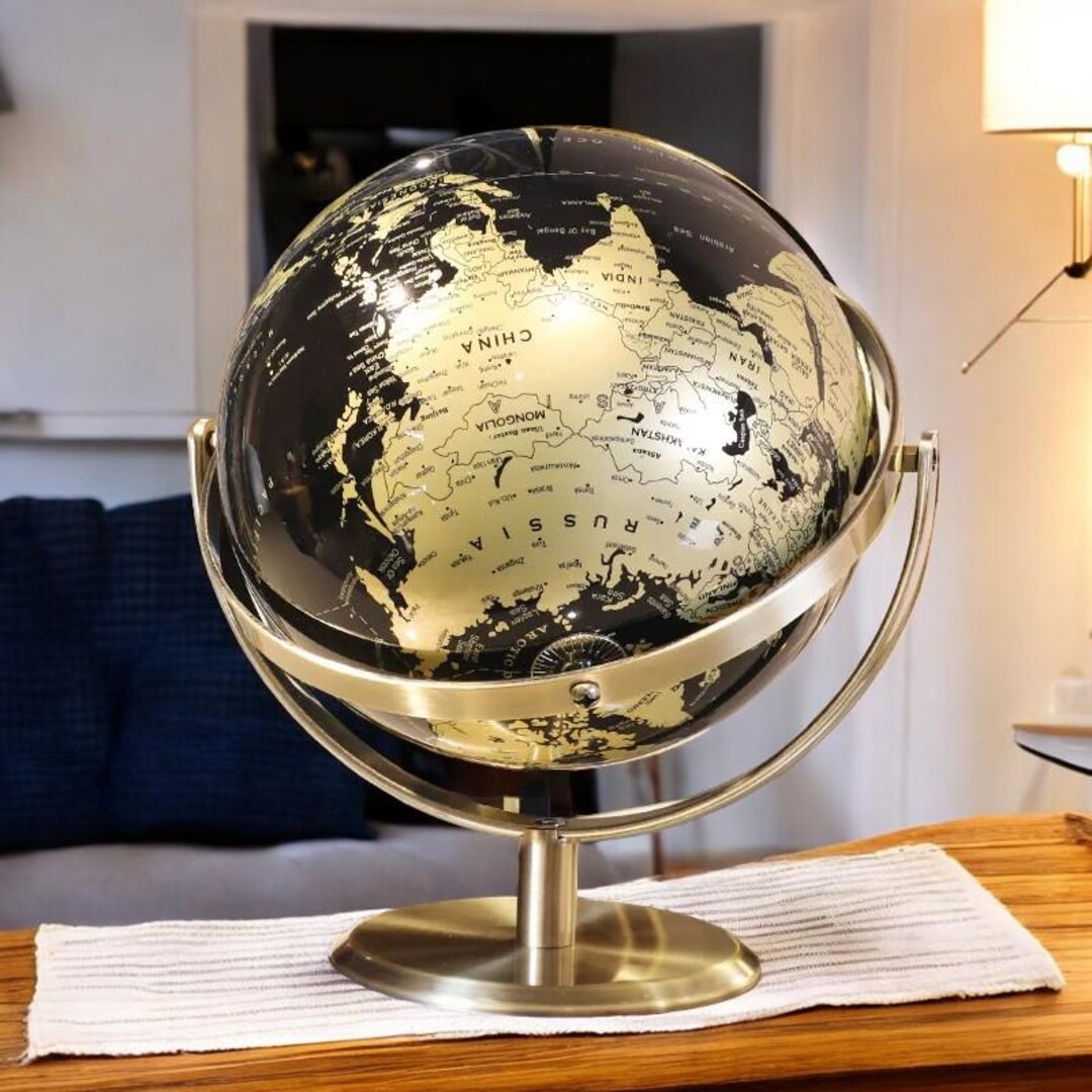 Desktop World Globe Ornaments World Map Geography Office Display 20CM ...