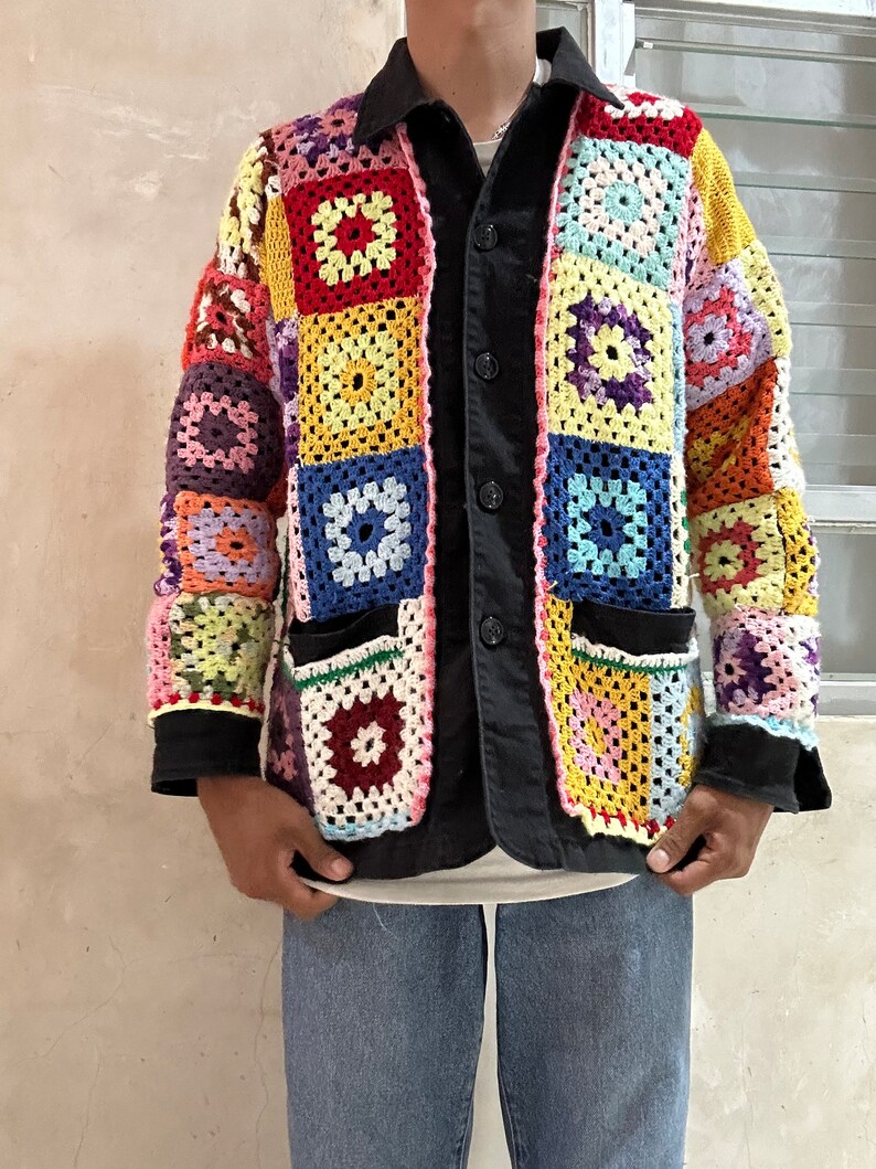 Bode Inspired Crochet Jacket - Etsy