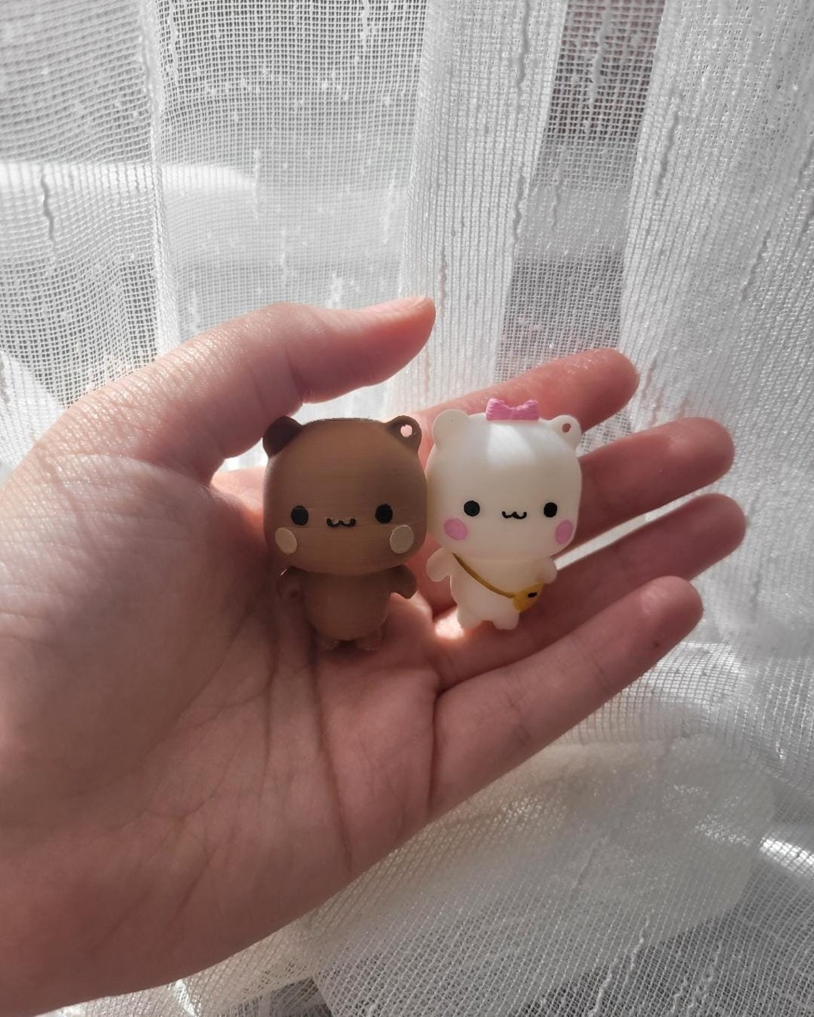 Cute Dudu and Bubu Keychains for Couples / Peach Goma / Love Gift - Etsy