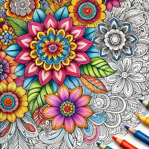 Mandala Garden Coloring Book,relaxing,flower Lovers,mindfulness ...