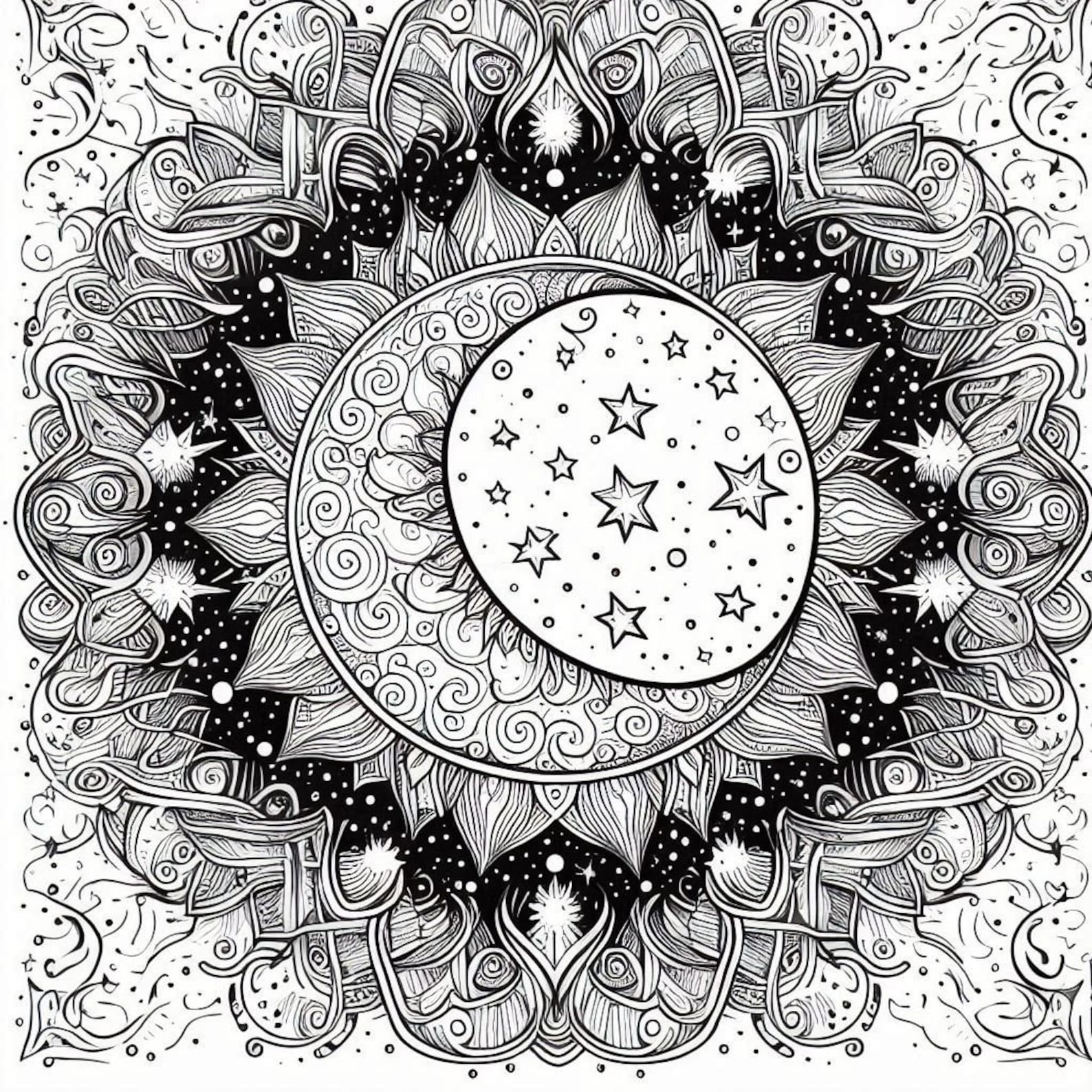 Nature Inspired Mandala Coloring Book,digital Download,printable ...
