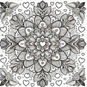 Love is in the Air (and in These Mandalas) Digital Download, Valentine ...