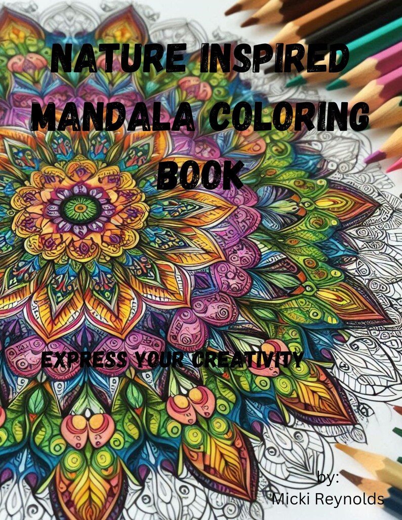 Nature Inspired Mandala Coloring Book,digital Download,printable ...