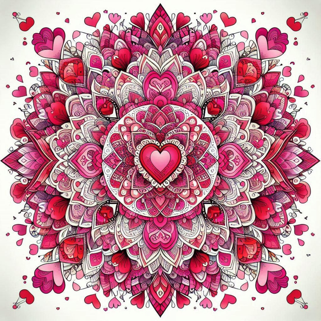 Love is in the Air (and in These Mandalas) Digital Download, Valentine ...