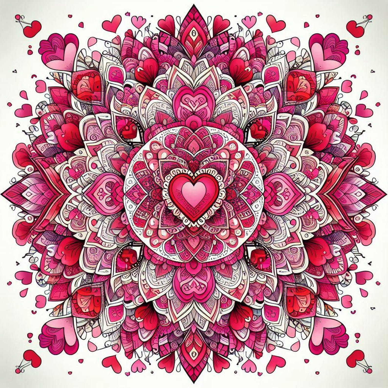 Love is in the Air (and in These Mandalas) Digital Download, Valentine ...