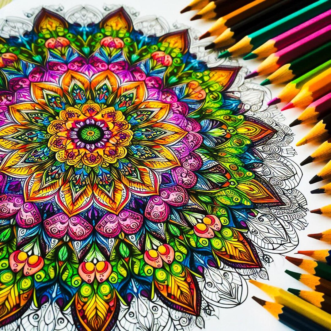 Nature Inspired Mandala Coloring Book,digital Download,printable ...