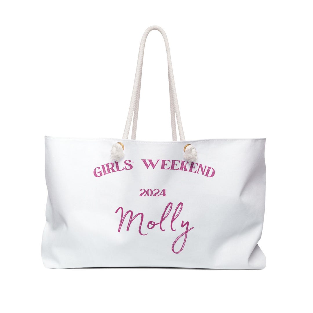 Personalized Girls Weekend Bag Custom Weekend Getaway Tote, Bridal ...