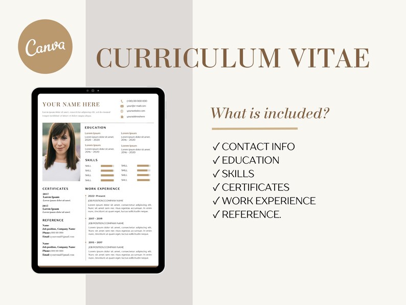 CV | Curriculum Vitae | Resume Template | Canva Resume | Professional ...