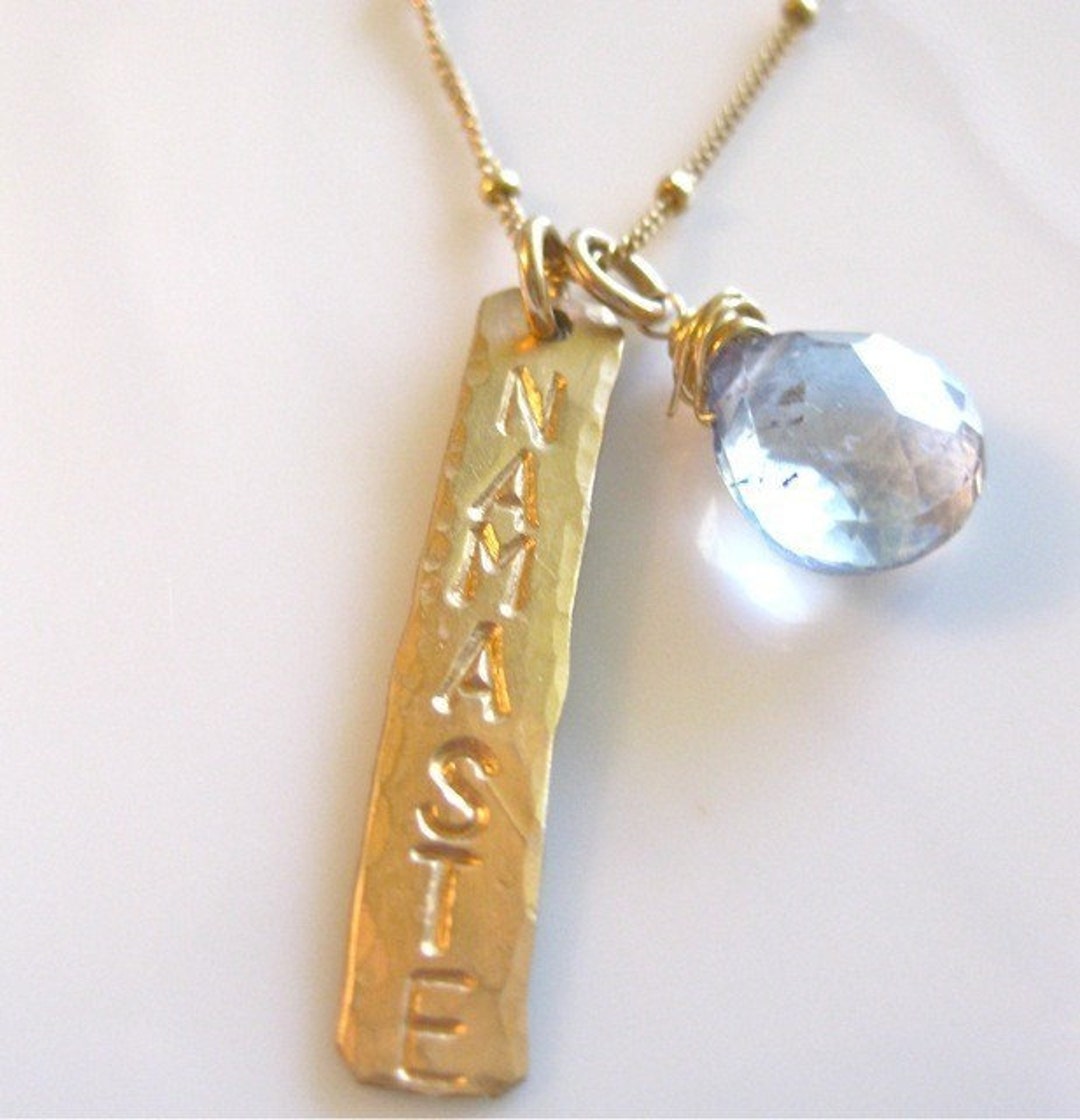 Gold Namaste Necklace - "divine Greetings" - Etsy