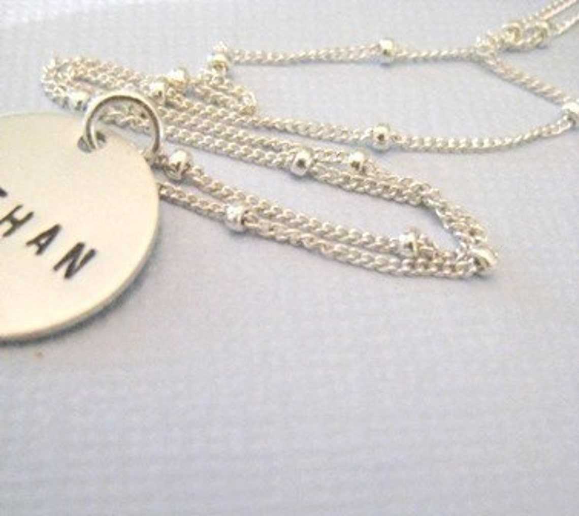 Personalized Silver Charm Necklace one - Etsy