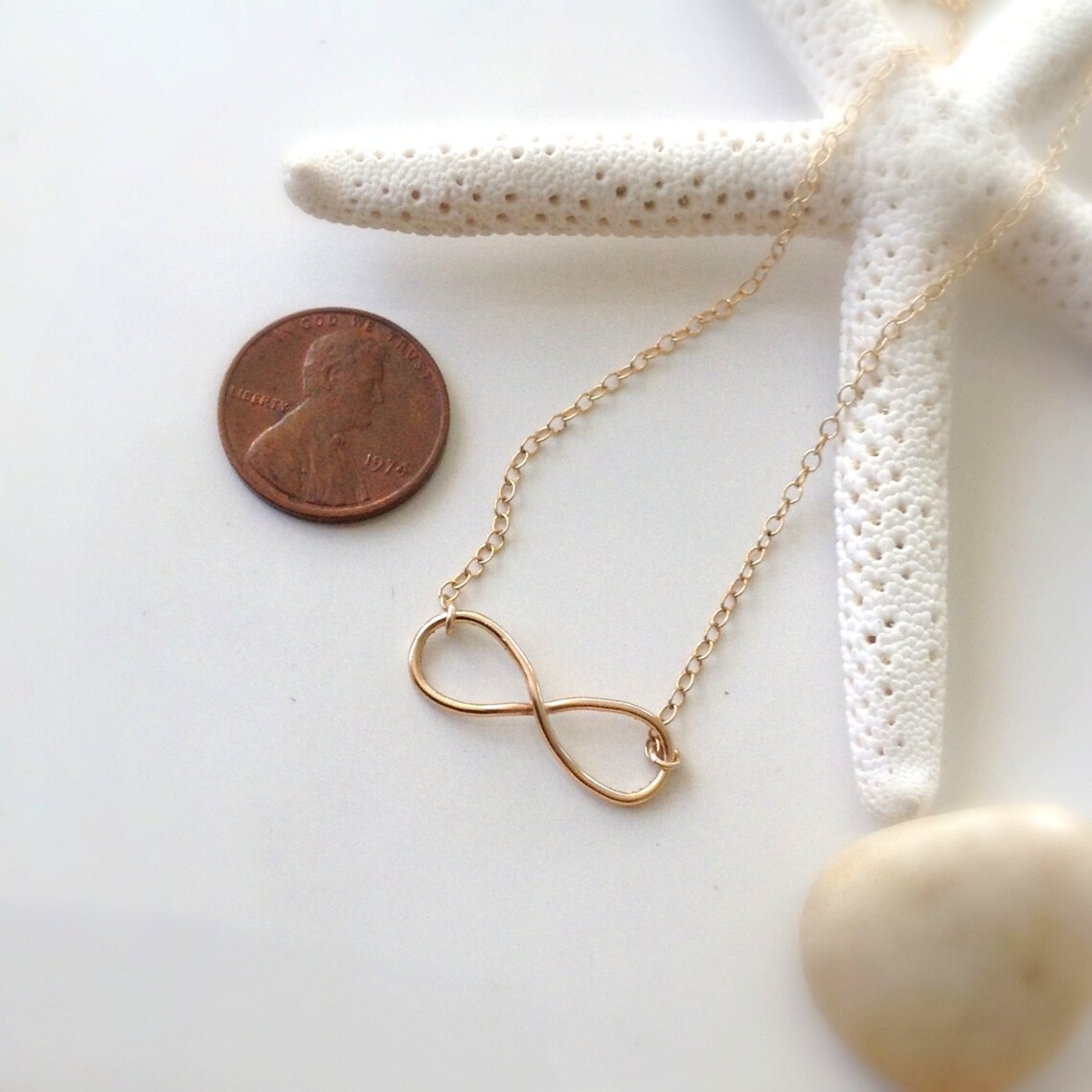 Small Gold Infinity Necklace - Etsy