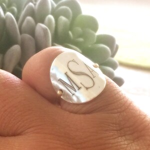 Personalized Monogram Ring - Custom Handwriting Engraved on Sterling ...