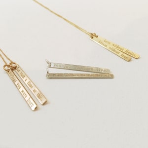 Skinny Bar Charms Necklace - Where God Guides, He Provides - ISAIAH ...