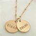Gold Name Charms Hand Stamped Personalized Necklace - Etsy