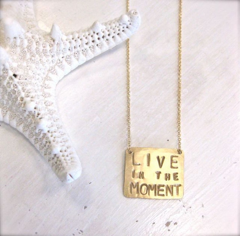 Inspiring Words Jewelry live in the Moment Hand - Etsy