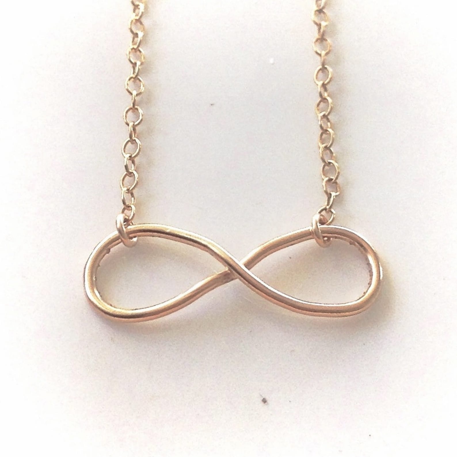 Small Gold Infinity Necklace - Etsy