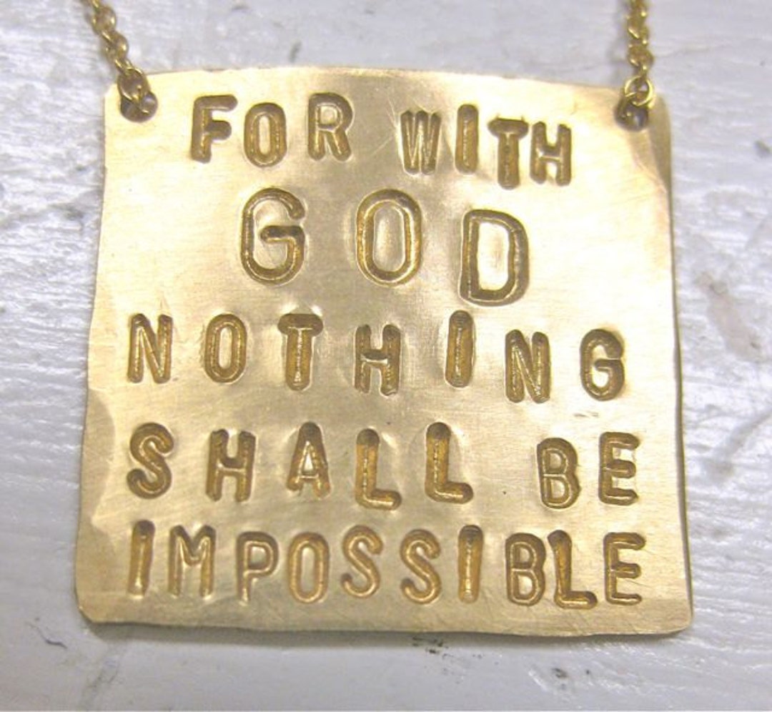Inspirational Jewelry - Square Pendant Scripture Necklace in Gold - for ...