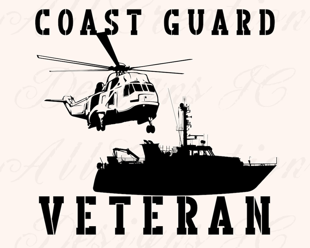 Coast Guard Veteran PNG Image Sublimation Graphic Veterans Day Shirt ...