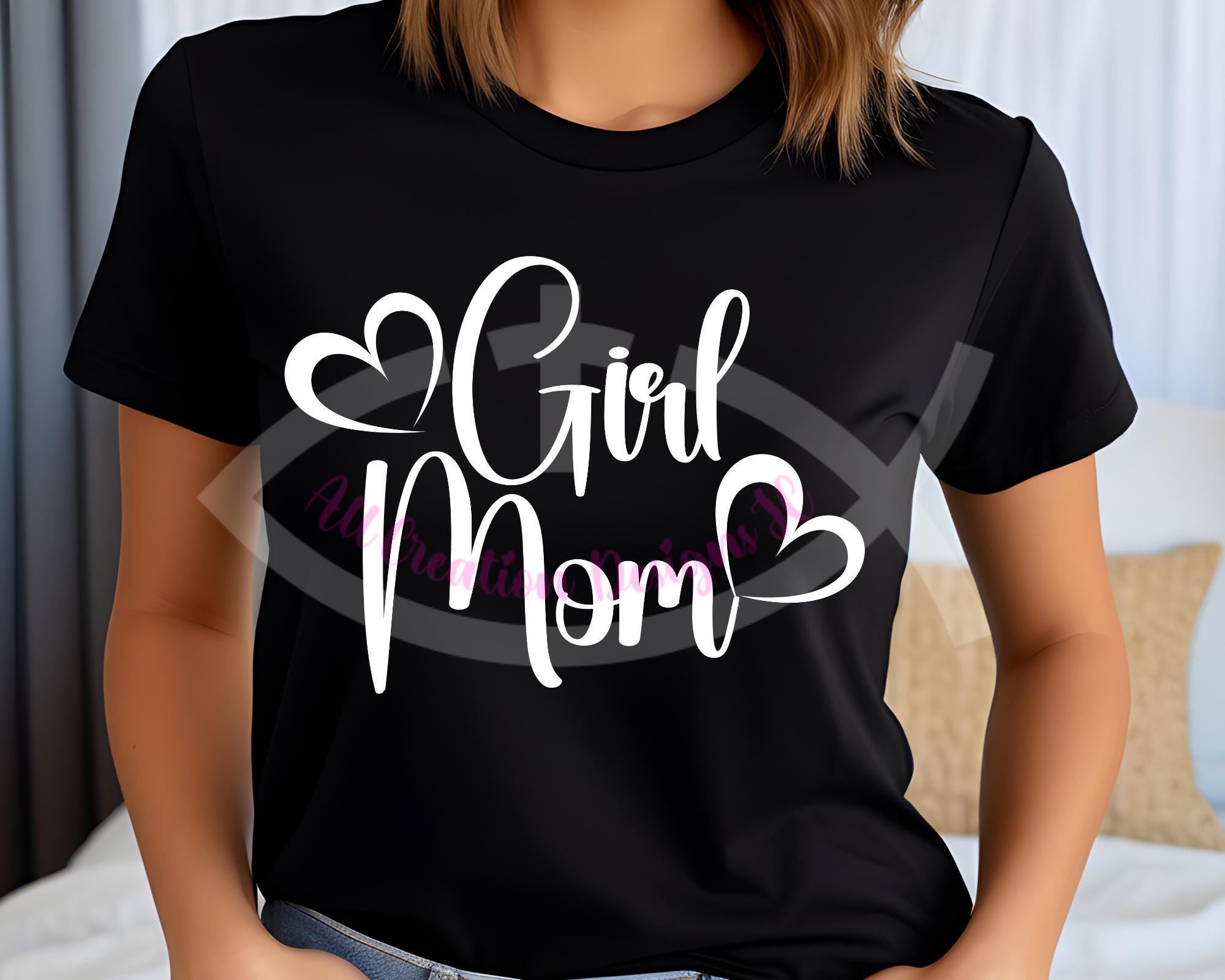 Girl Mom PNG Image Sublimation Graphic Design Trendy Mom Quotes ...