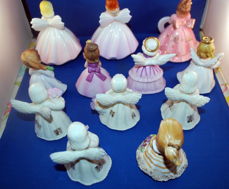 Vintage Lefton, Josef Originals Birthday Angels DARLING February Bell ...