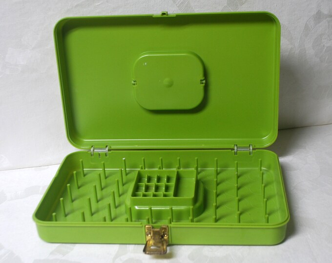 Vintage Wilson Wil-hold Sewing Storage Box Holds Thread & Bobbins USA ...