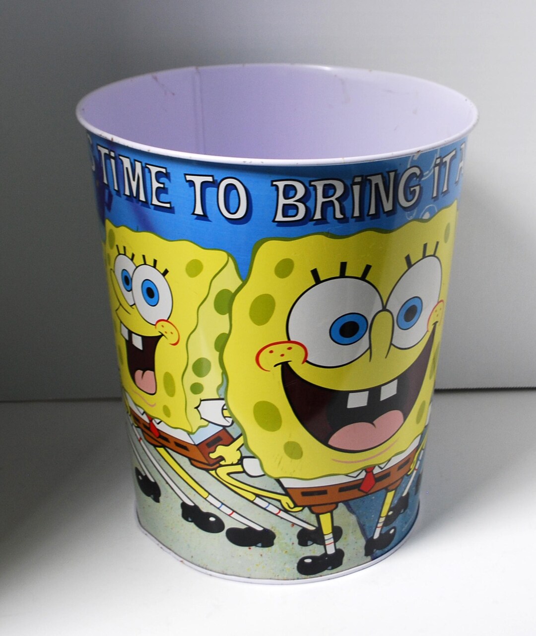 2003 SPONGEBOB SQUAREPANTS Waste Basket Trash Can Vintage - Etsy
