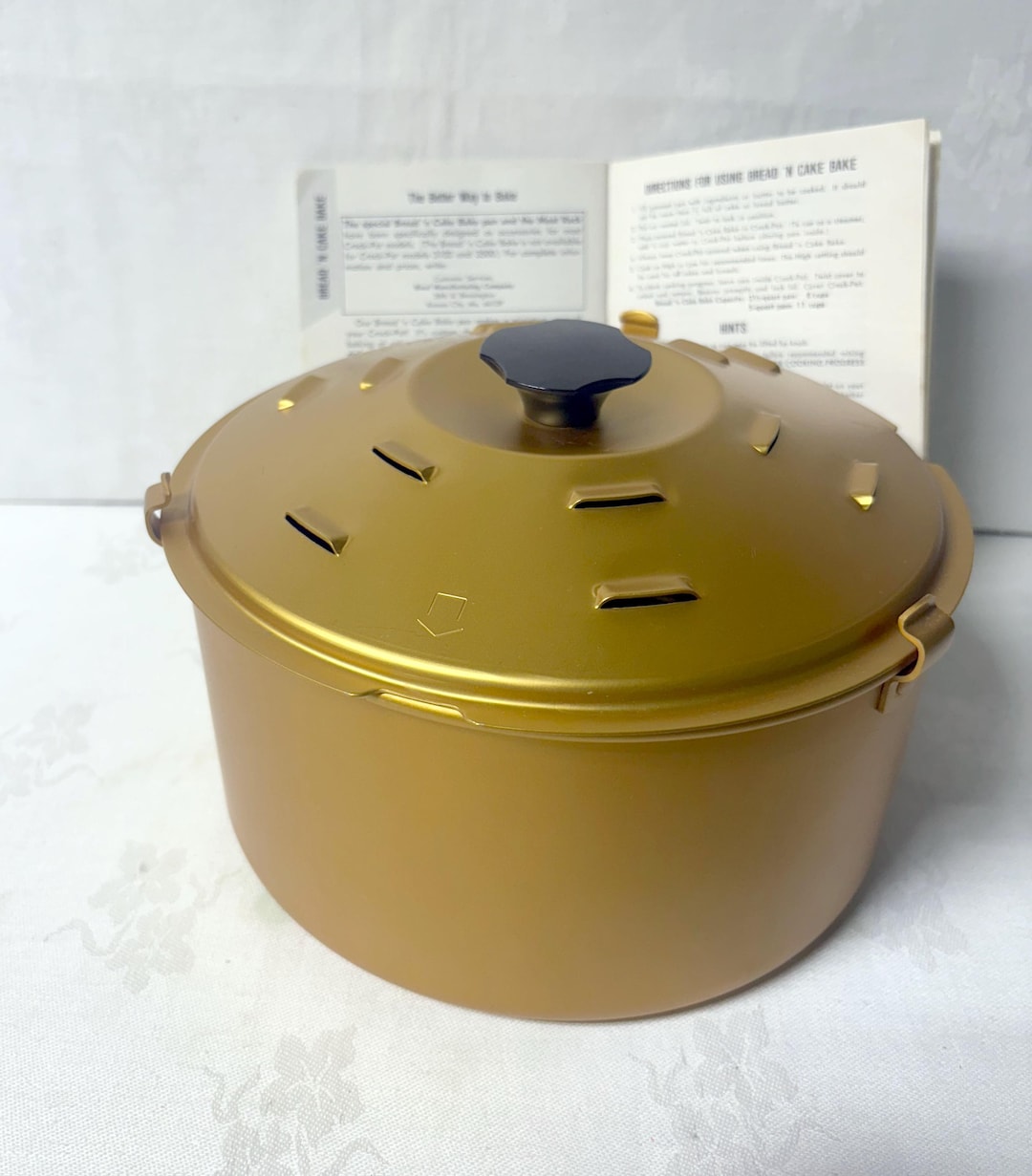 Vtg Rival Crock Pot BREAD 'N BAKE PAN Liner With Instructions & Recipe ...