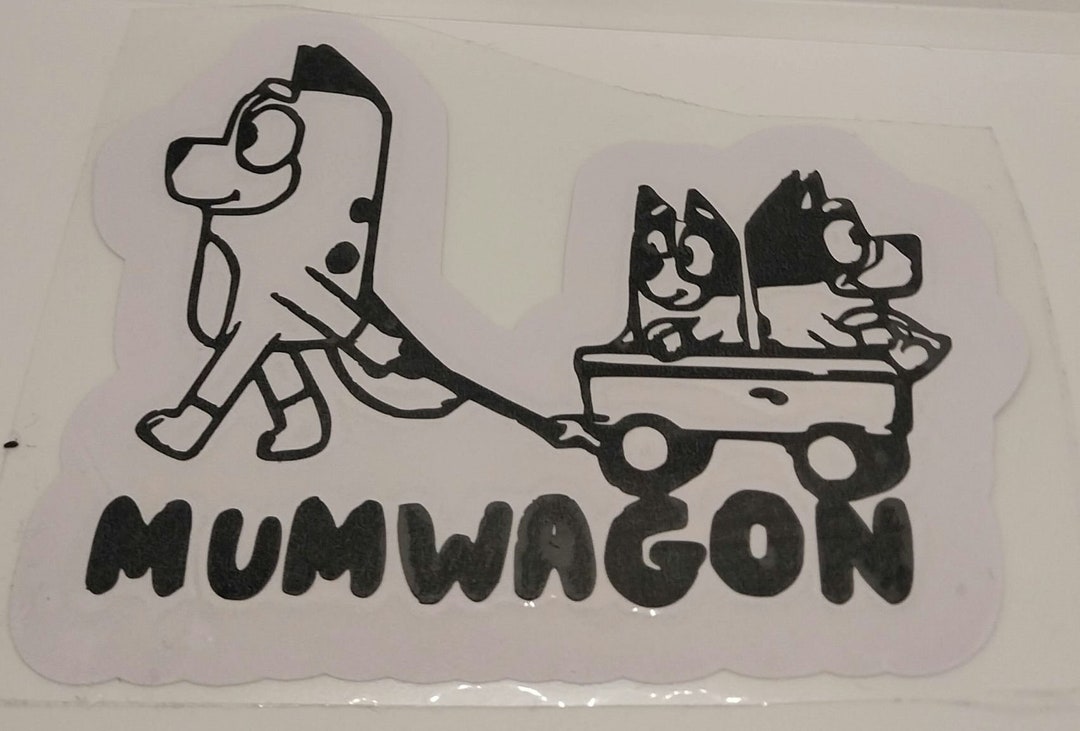 Mum& Dad Wagon Bluey Inspired Car Decal - Etsy