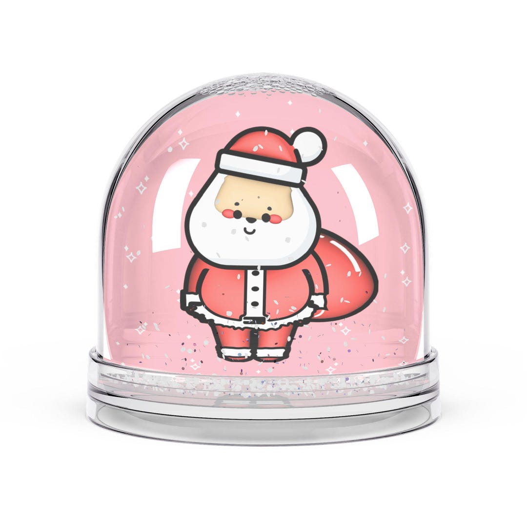Santa Claus Snow Globe, Christmas Decoration, Holiday Ornament, Festive ...