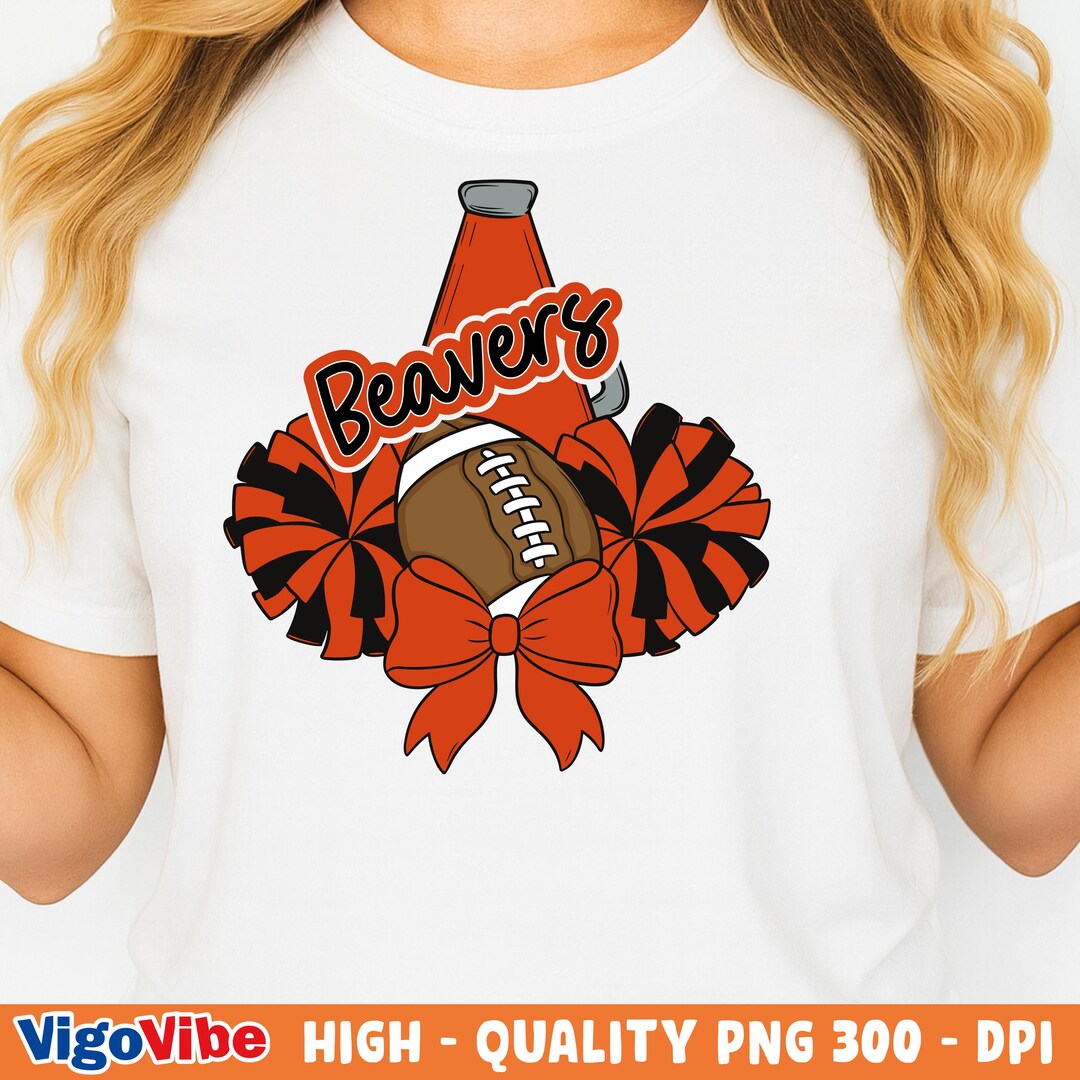 Beavers Cheer PNG Coquette Bow PNG | Digital Download for Game Day - Etsy