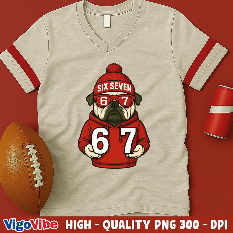 Bulldog 67 SIX SEVEN PNG / Bulldogs Meme 67 | Instant Download - Etsy