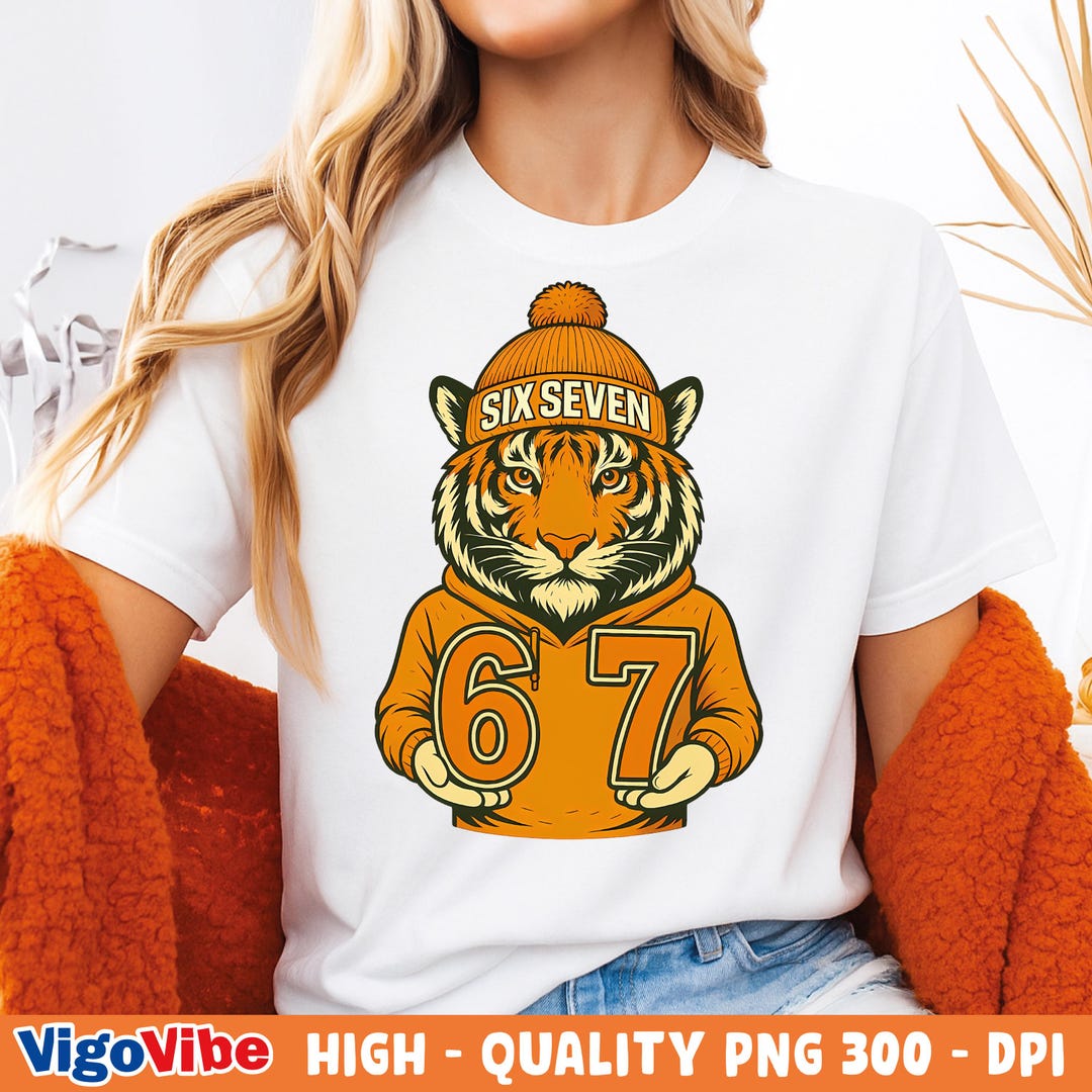 Tiger 6 7 Meme PNG / Tigers Lovers Funny Six Seven Meme | Instant ...