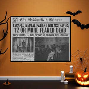 Halloween Haddonfield Herald Newspaper Night Massacre Michael Myers Set ...