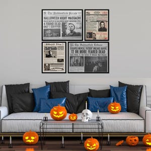 Halloween Haddonfield Herald Newspaper Night Massacre Michael Myers Set ...