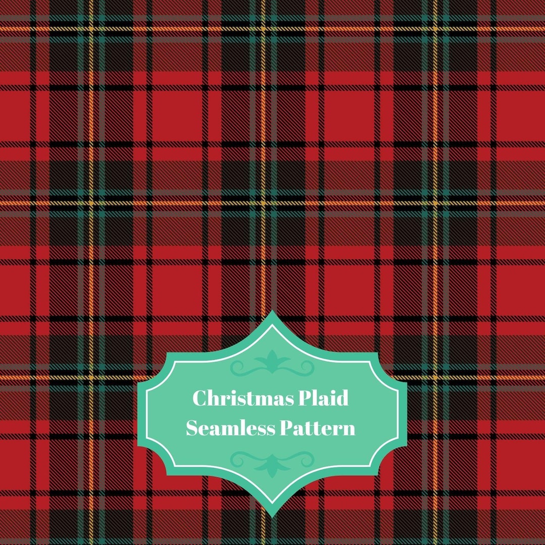 Traditional Red and Green Plaid Christmas Pattern Christmas Collection ...